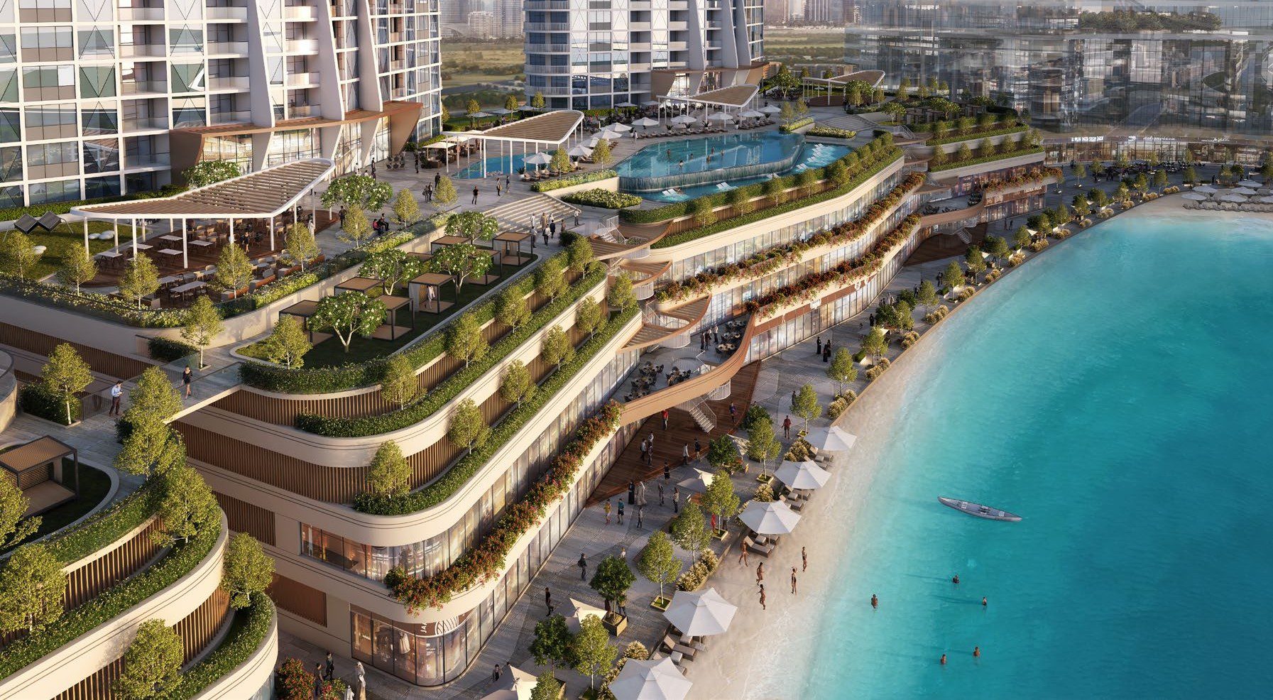 Dubai - modernes Hochhaus, Aussicht, Balkon - MESSAS IMMOBILIEN